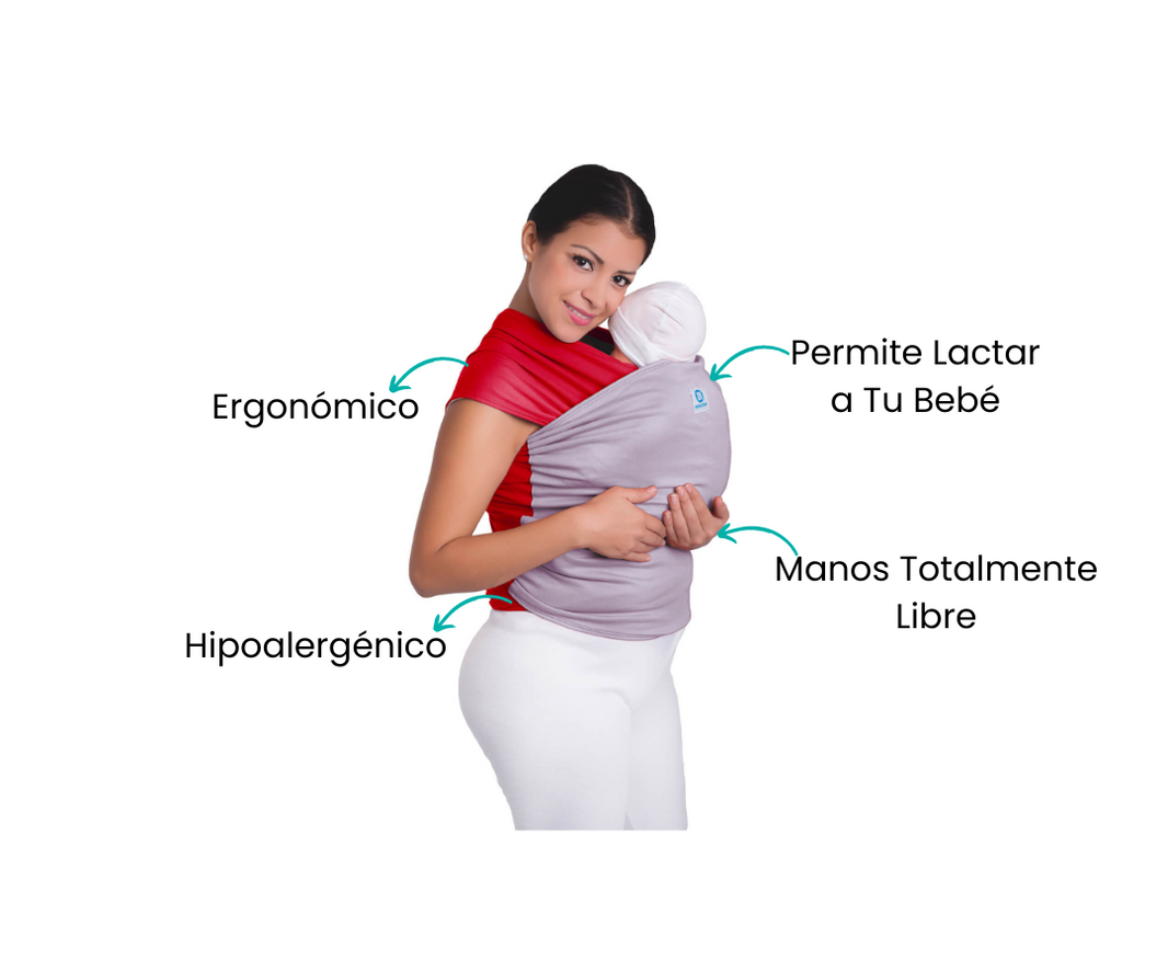 Fular Clásico Ergonómico Rojo Monchitos