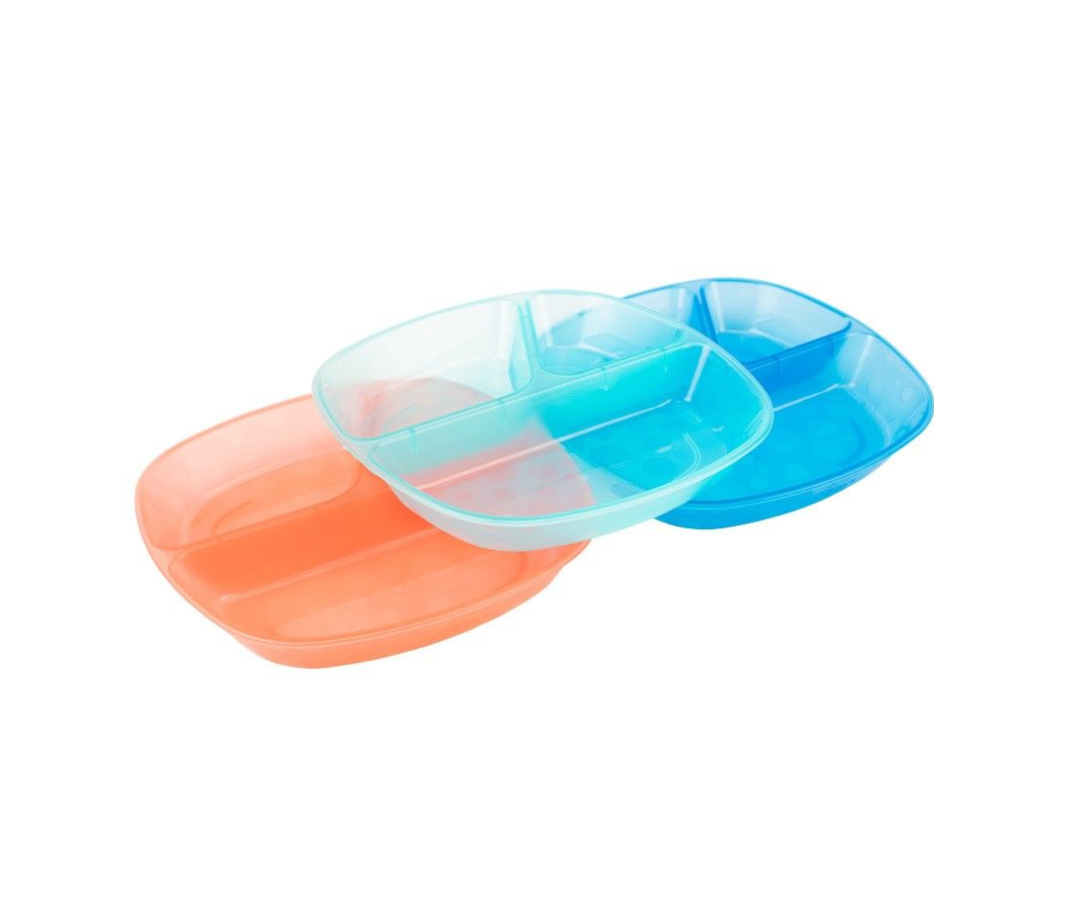 Pack 3 Platos Con Divisiones Dr. Browns