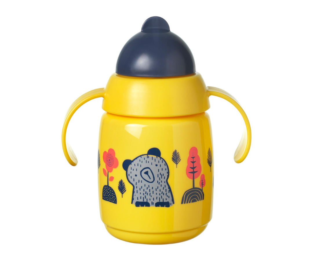 TAZA DE ENTRENAMIENTO CON SORBETE 10OZ AMARILLO