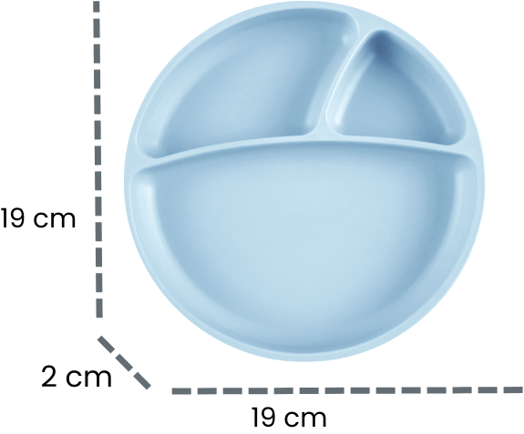 PLATO CON DIVISIONES AZUL MINIKOIOI
