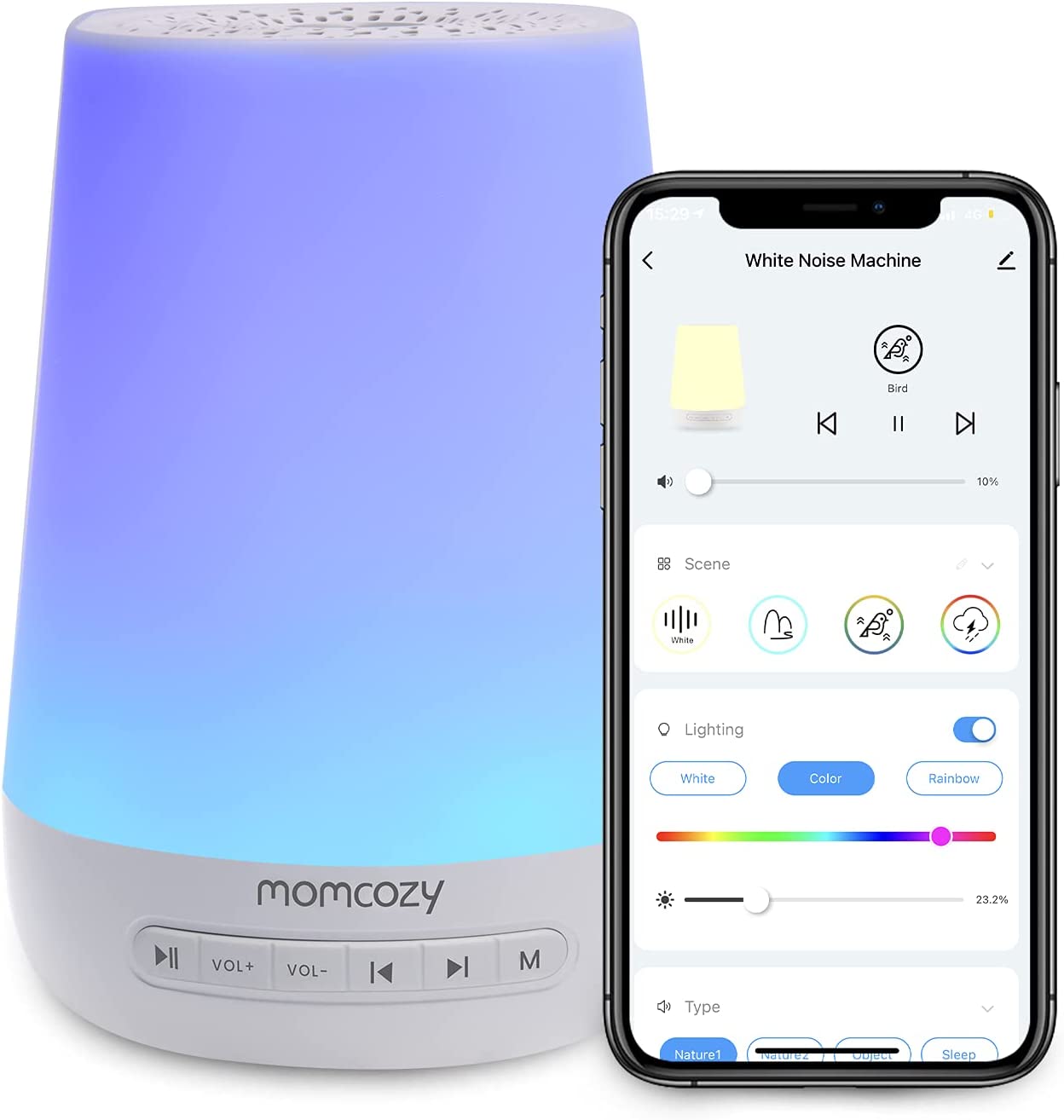 MÁQUINA DE RUIDO BLANCO MOMCOZY