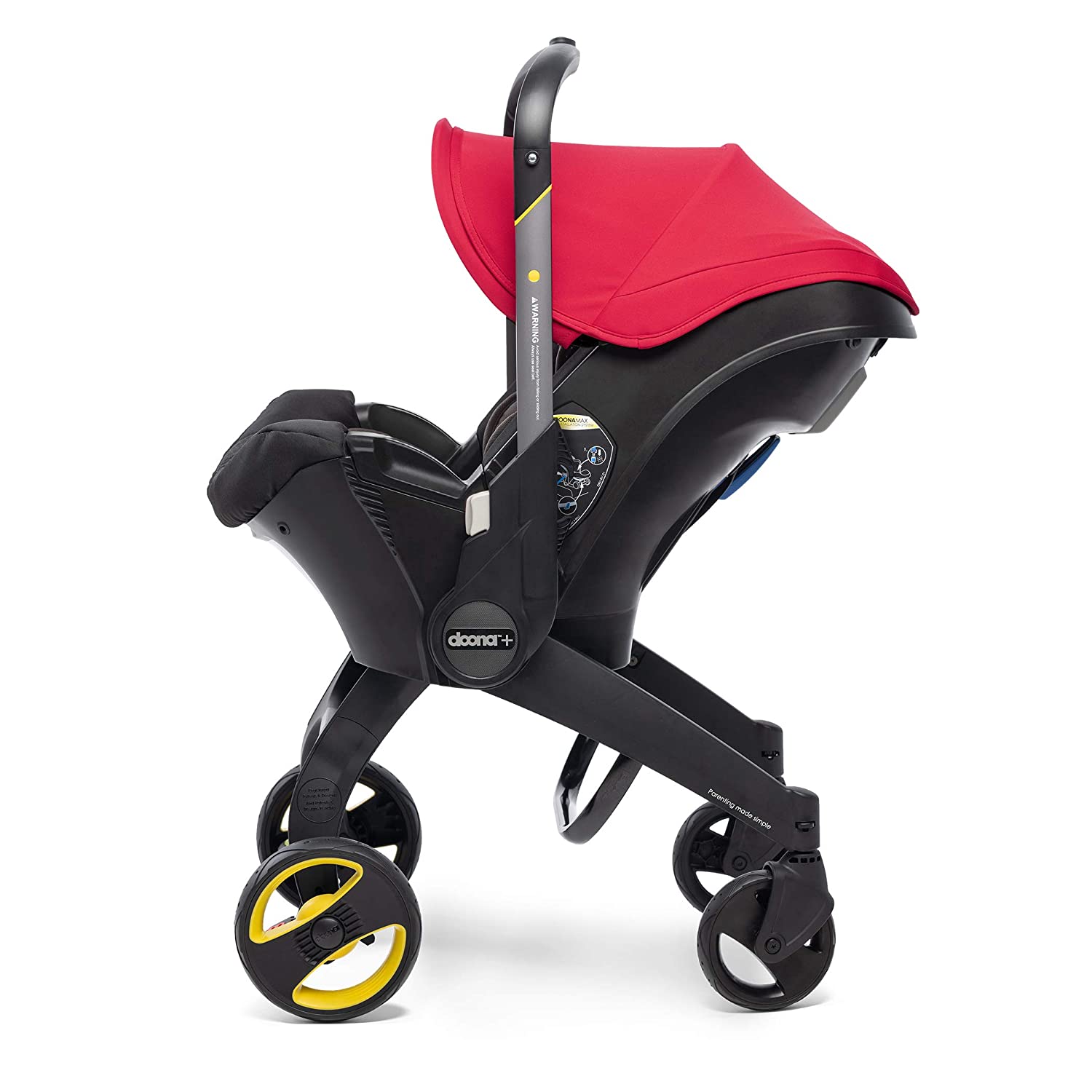 COCHE CON ASIENTO DE AUTO Y BASE FLAME RED DOONA
